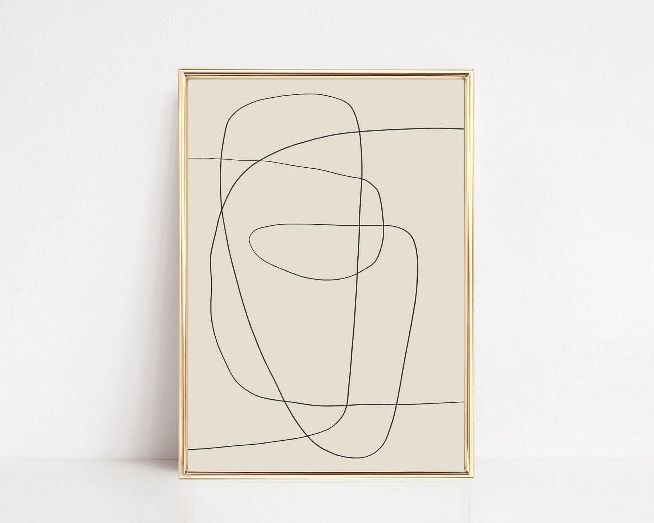 Dopaprint UNFRAMED PAPER POSTER Abstract Scribble Fine Line Art One ...