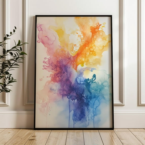 Dopaprint UNFRAMED PAPER POSTER Abstract Wall Art, Colorful Splash ...