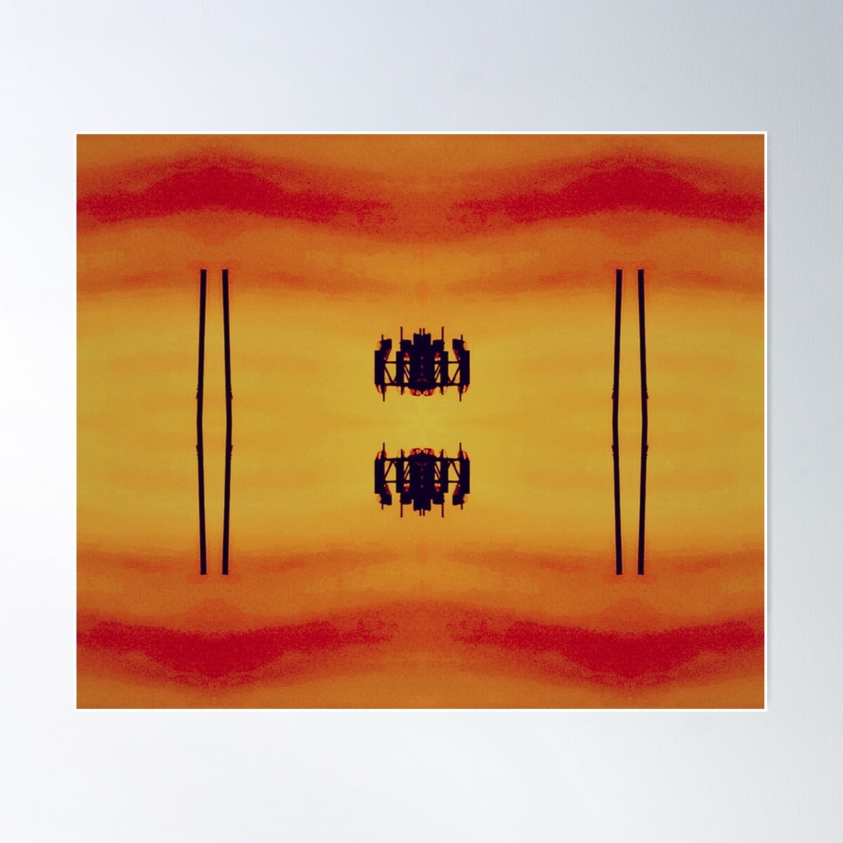 Dopaprint UNFRAMED PAPER POSTER Abstract Warm Poster Wall Art, Modern ...