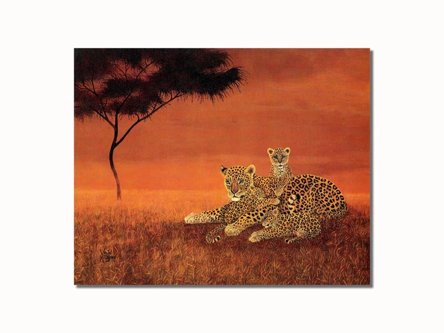 Dopaprint UNFRAMED PAPER POSTER African Leo.Pard Cat Cubs In Tree ...