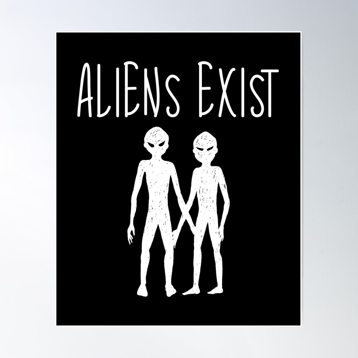 Dopaprint UNFRAMED PAPER POSTER Aliens Exist Funny Alien Couple Alien ...