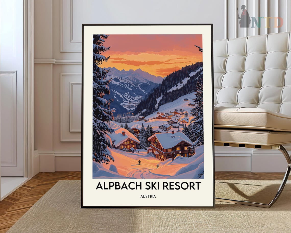 Dopaprint UNFRAMED PAPER POSTER Alpbach Ski Resort Print, Alpbach Ski ...