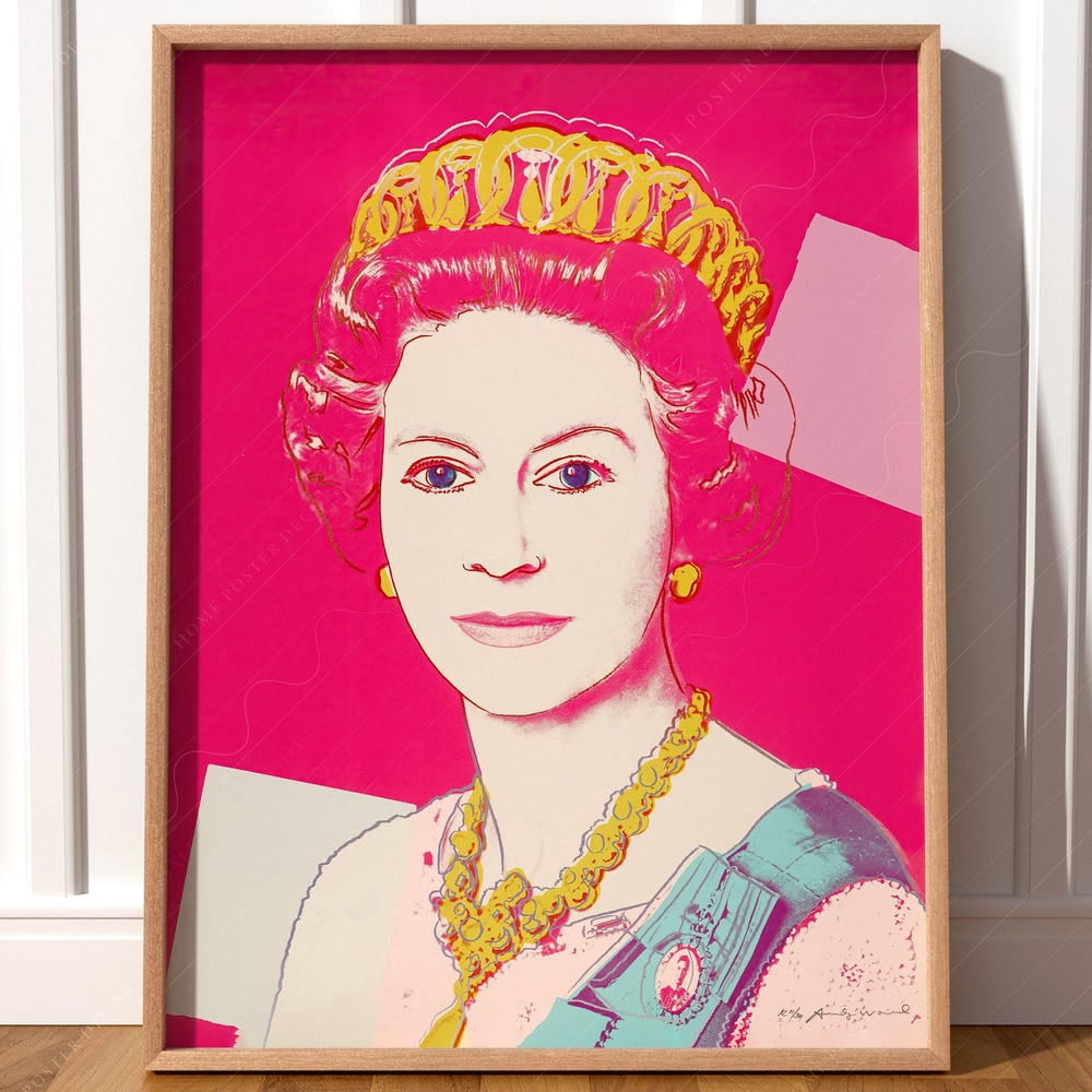 Dopaprint UNFRAMED PAPER POSTER Andy Warhol Poster, Queen Elizabeth Ii ...