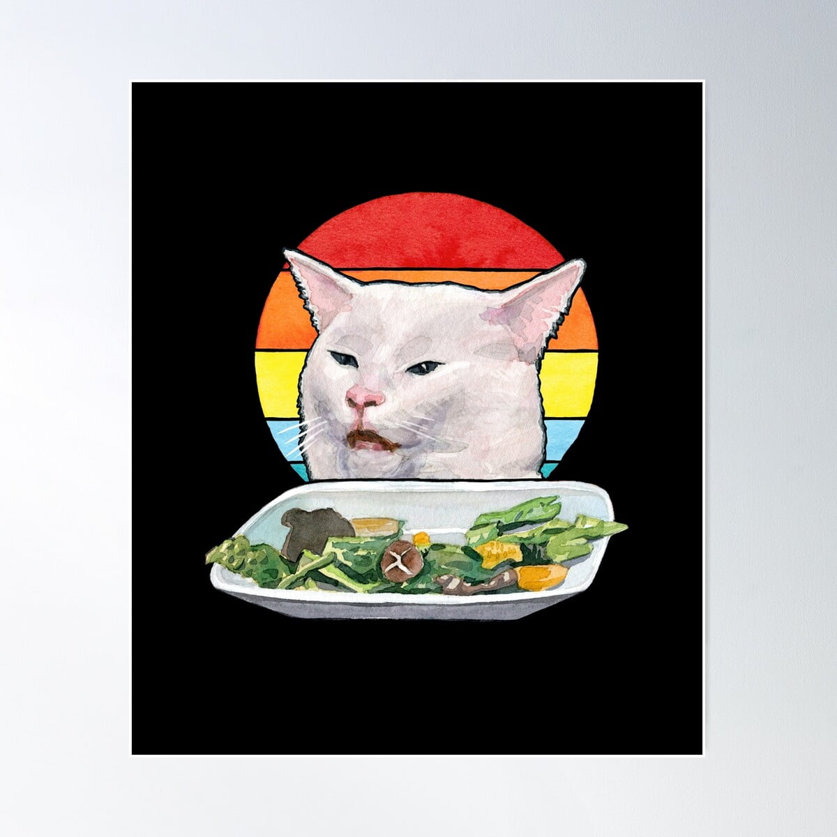 Dopaprint UNFRAMED PAPER POSTER Angry Woman Yelling At A Cat -7 Poster ...