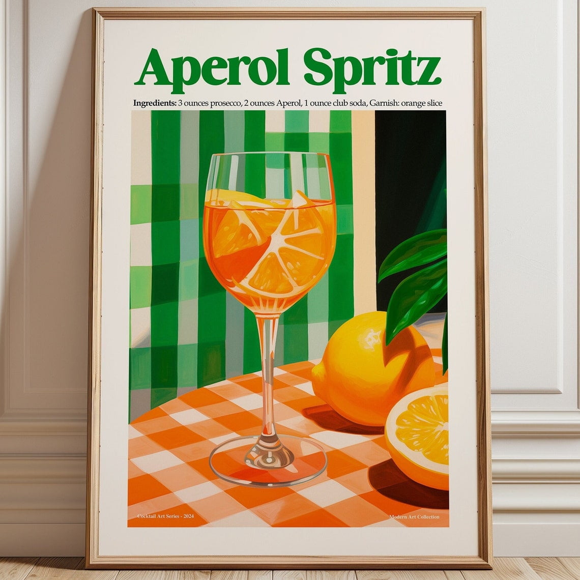Dopaprint UNFRAMED PAPER POSTER Aperol Spritz Print Wall Art - Bar Cart ...