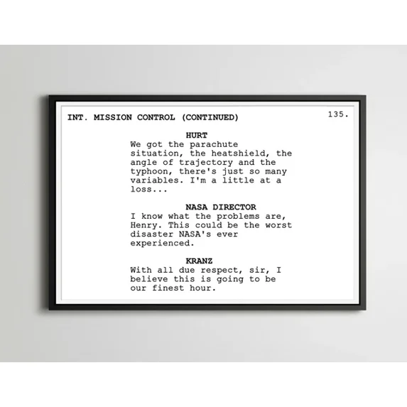 Dopaprint UNFRAMED PAPER POSTER Apollo 13 Screenplay Poster ...