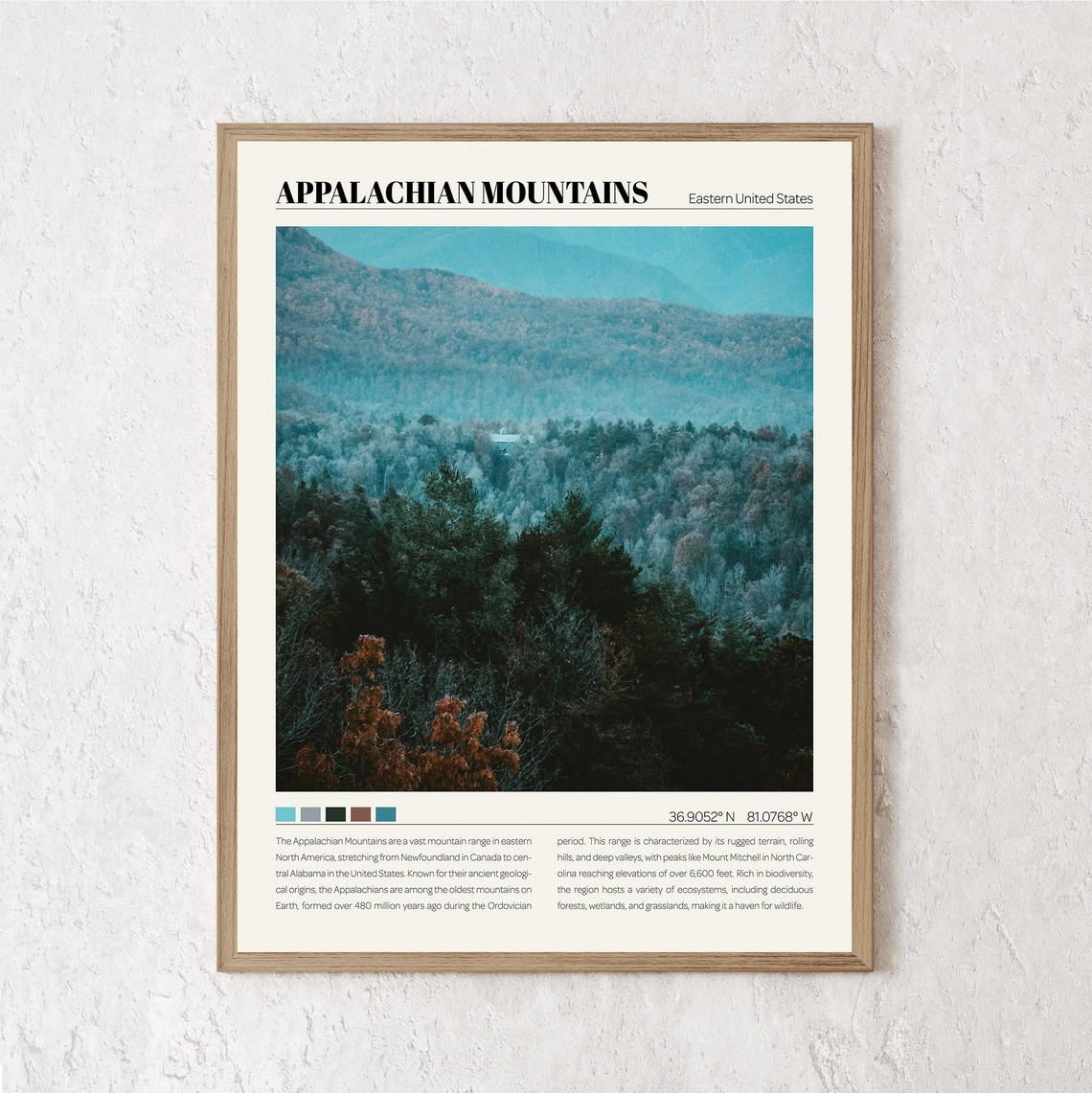 Dopaprint UNFRAMED PAPER POSTER Appalachian Mountains Print ...
