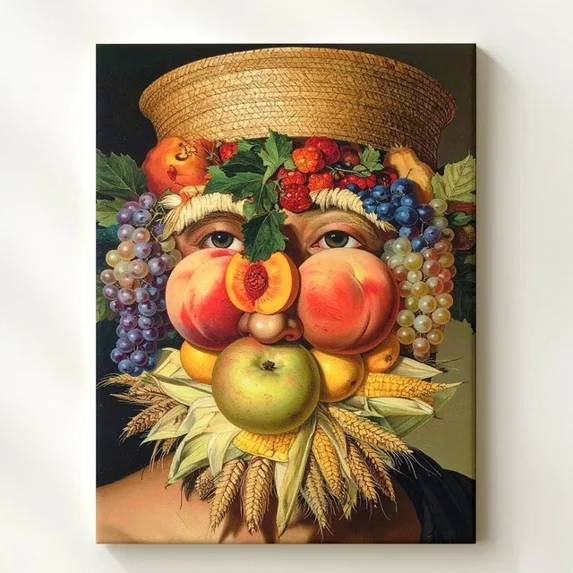 Dopaprint UNFRAMED PAPER POSTER Arcimboldo-Inspired Fruit Face ...