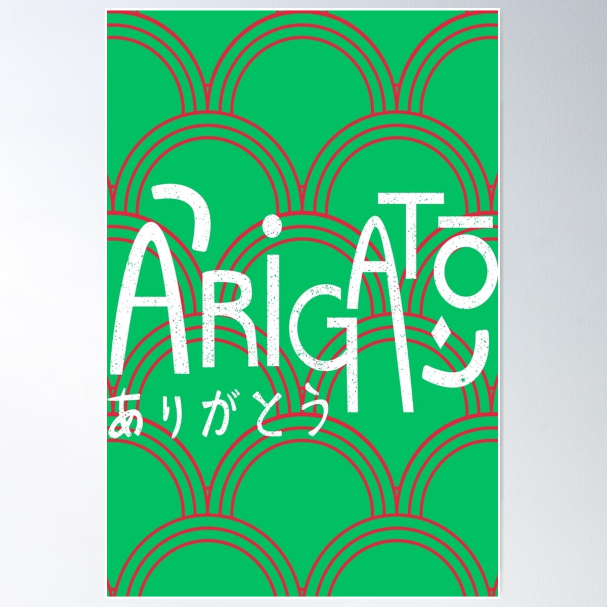 Dopaprint UNFRAMED PAPER POSTER Arigato Japanese Print Poster Wall Art ...