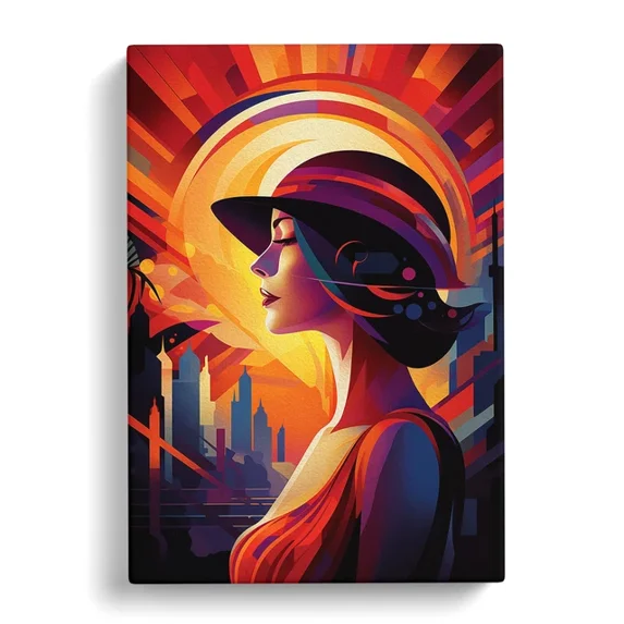 Dopaprint UNFRAMED PAPER POSTER Art Deco Sunset Expressionism Wall Art ...