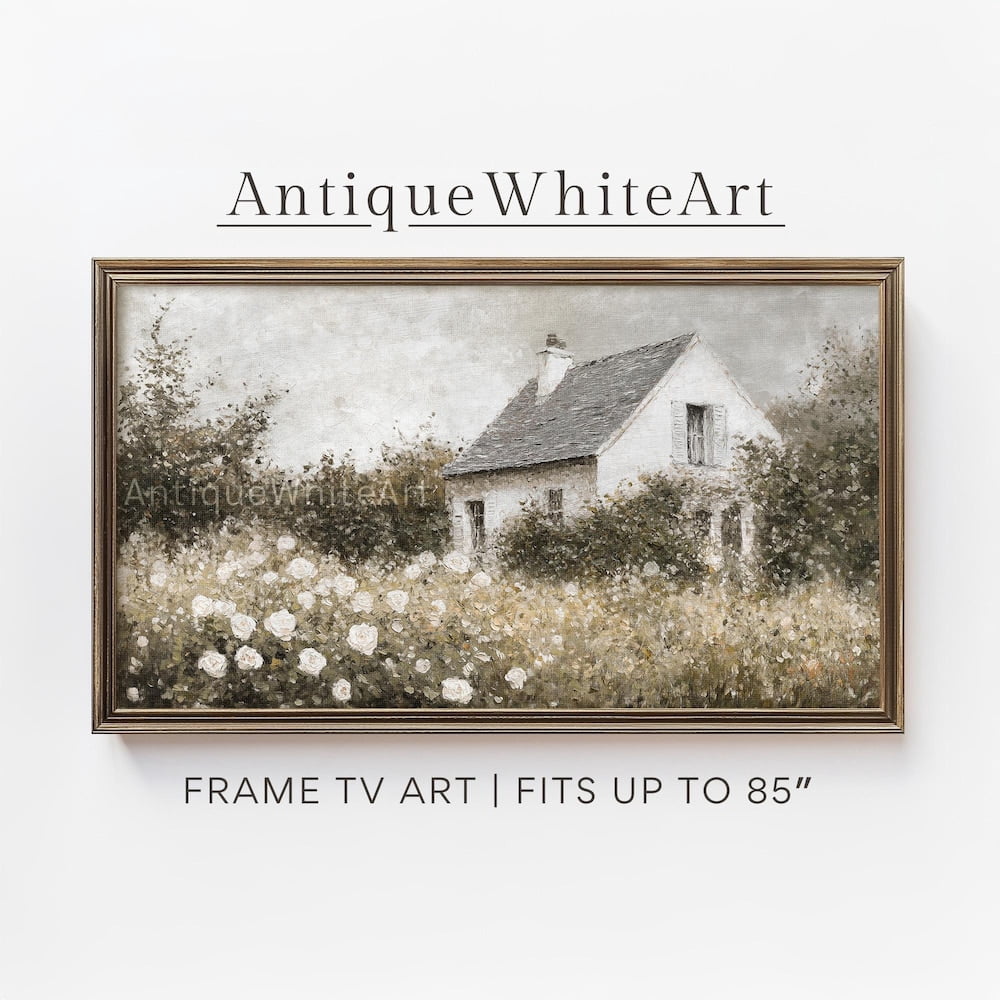 Dopaprint UNFRAMED PAPER POSTER Art, Muted Tonal Painting, Cottage ...