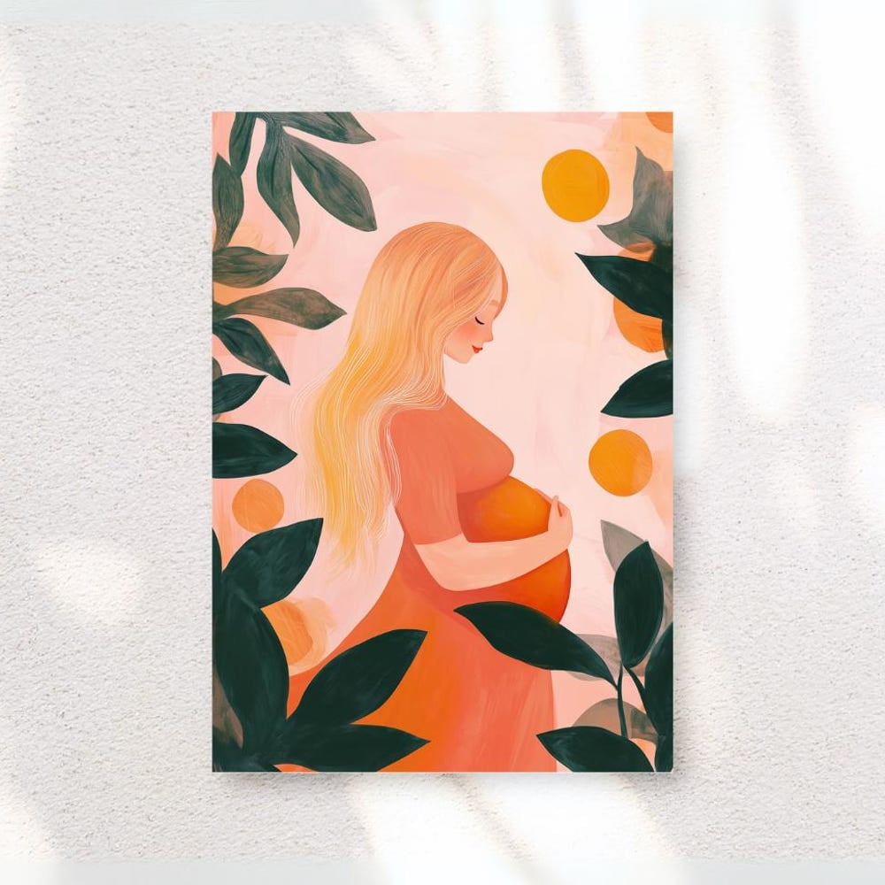 Dopaprint UNFRAMED PAPER POSTER Art Print Of Pregnant Woman -New Mom ...