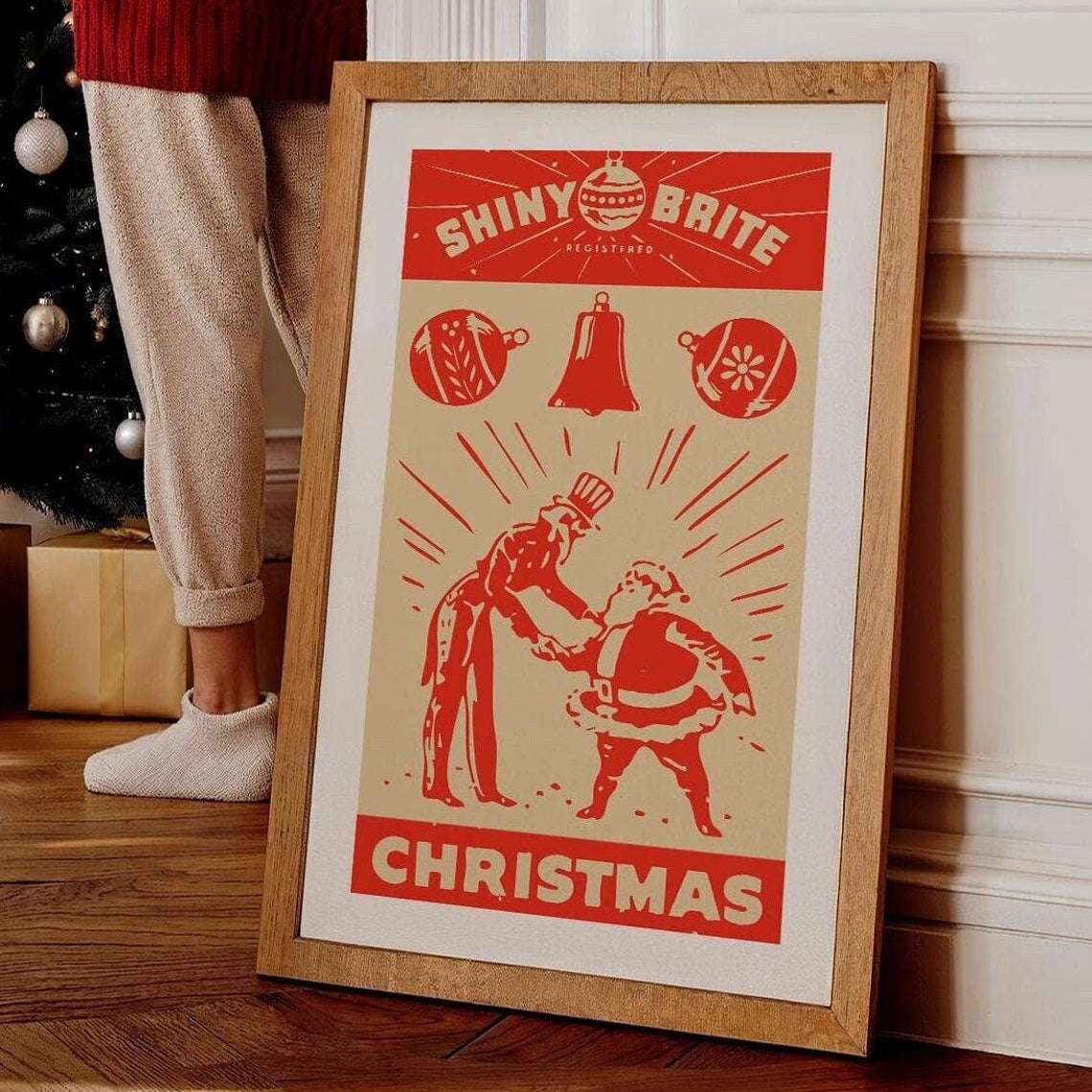 Dopaprint UNFRAMED PAPER POSTER Art Print Retro Shiny Brite Holiday ...