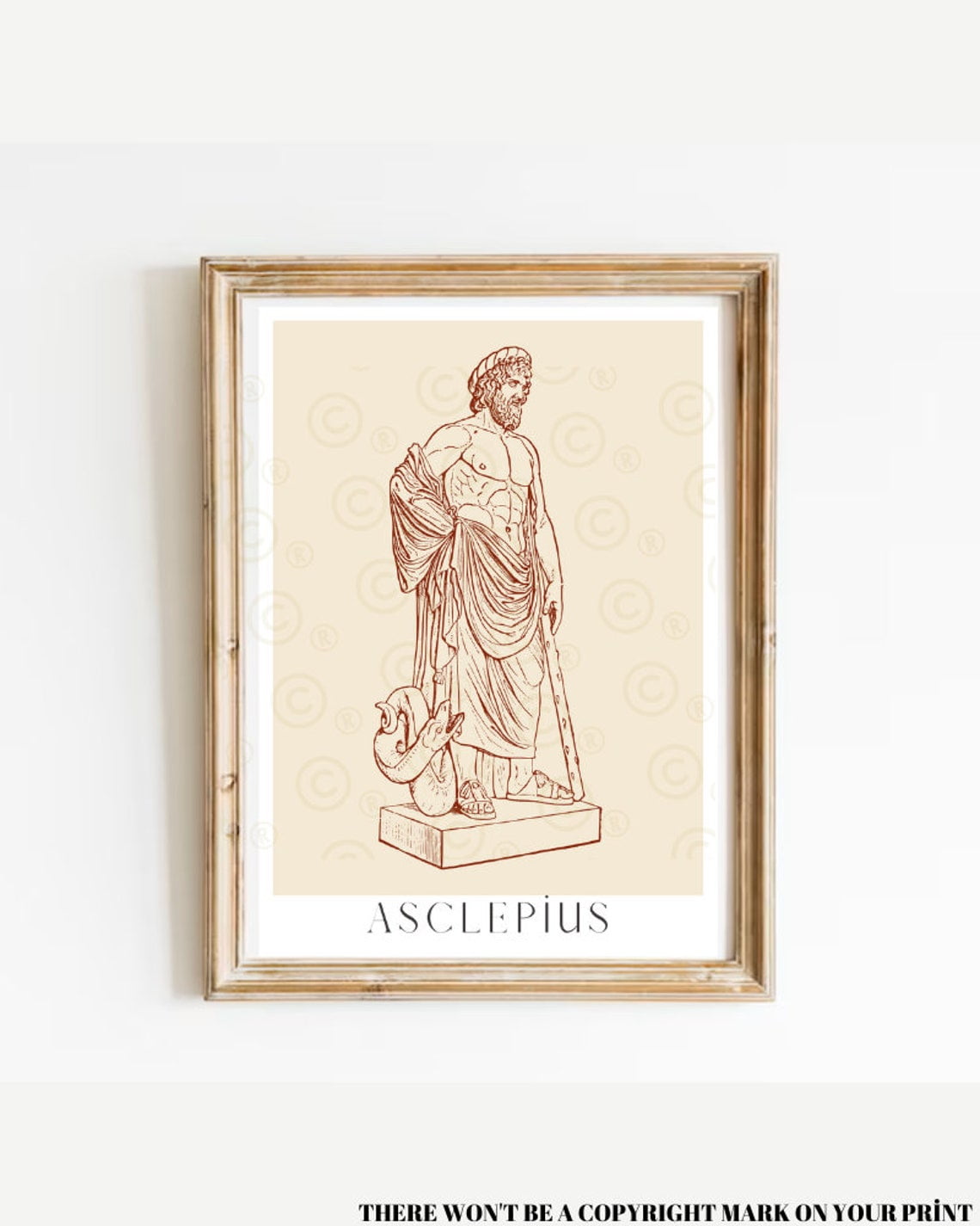 Dopaprint UNFRAMED PAPER POSTER Asclepius, God Of Medicine And Healing ...