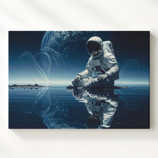 Dopaprint UNFRAMED PAPER POSTER Astronaut Reflection Posterserene Alien ...