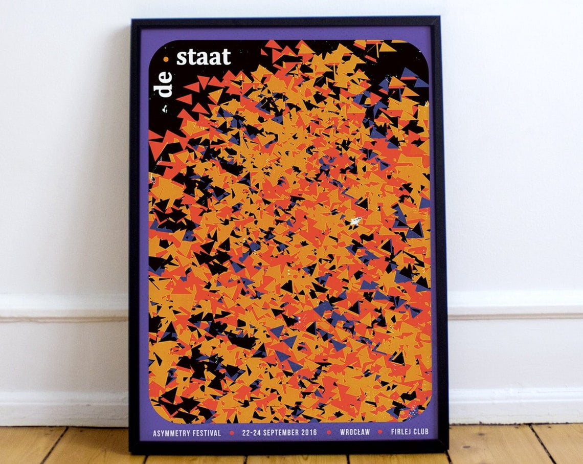 Dopaprint UNFRAMED PAPER POSTER Asymmetry Festival 2016, De Staat, Gig ...