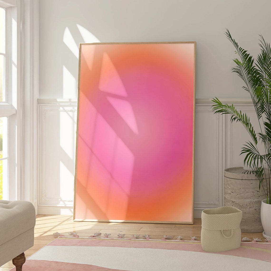 Dopaprint UNFRAMED PAPER POSTER Aura Poster, Pink Peach Wall Art ...