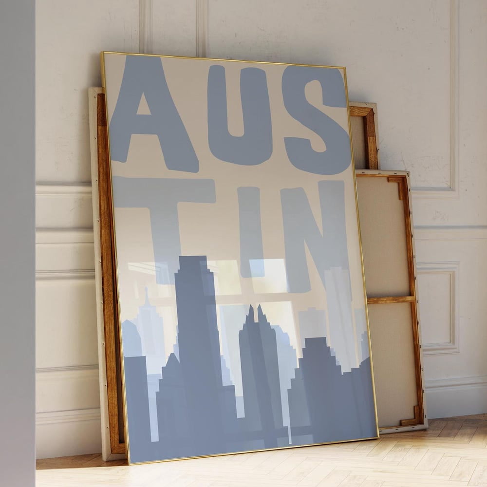 Dopaprint UNFRAMED PAPER POSTER Austin Texas Print Atx Poster Retro ...
