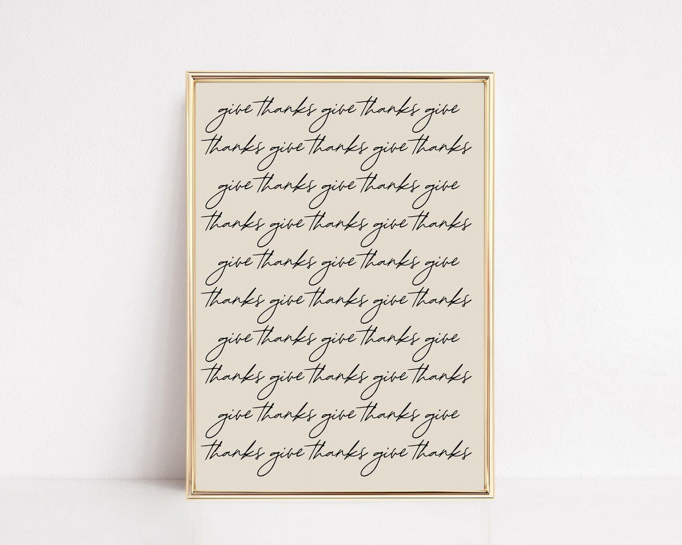 Dopaprint UNFRAMED PAPER POSTER Autumn Decor Give Thanks Thanksgiving ...