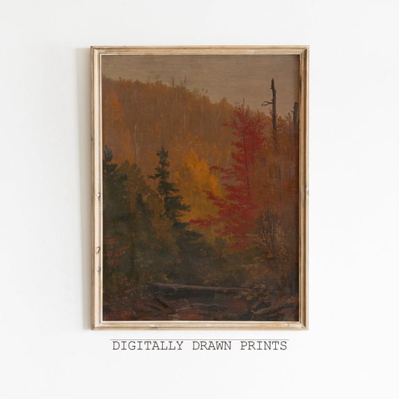 Dopaprint UNFRAMED PAPER POSTER Autumn Field Landscape, Rustic Farm ...