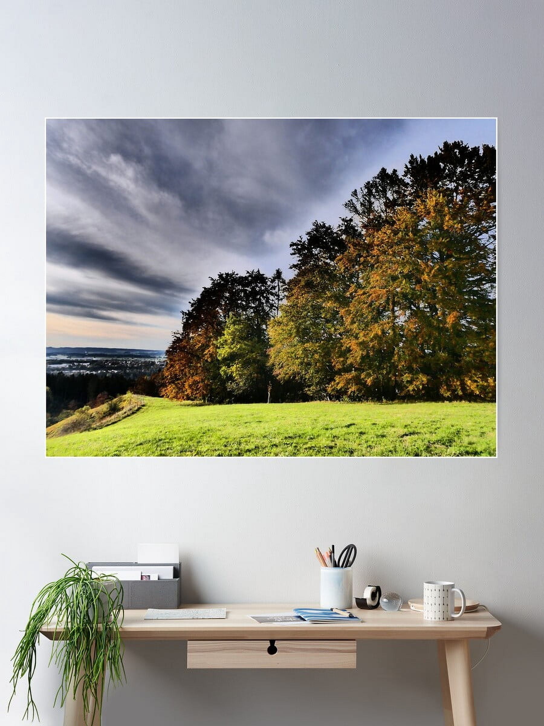 Dopaprint UNFRAMED PAPER POSTER Autumn Over Schongau, Bavaria. Poster ...