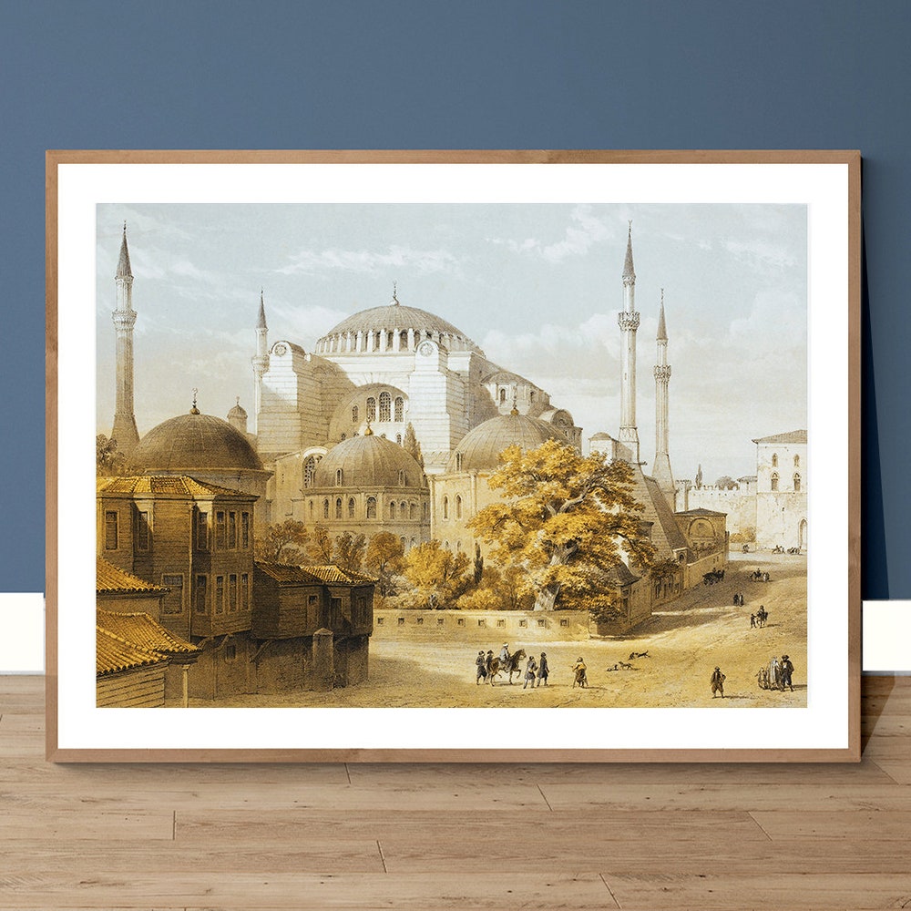 Dopaprint UNFRAMED PAPER POSTER Aya Sofia Constantinople, 1852 Vintage ...