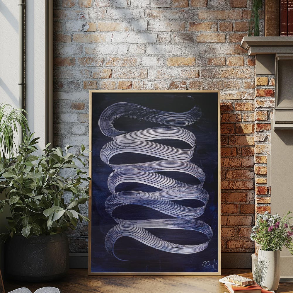 Dopaprint UNFRAMED PAPER POSTER Azul Original, Abstract Painting, Wall ...