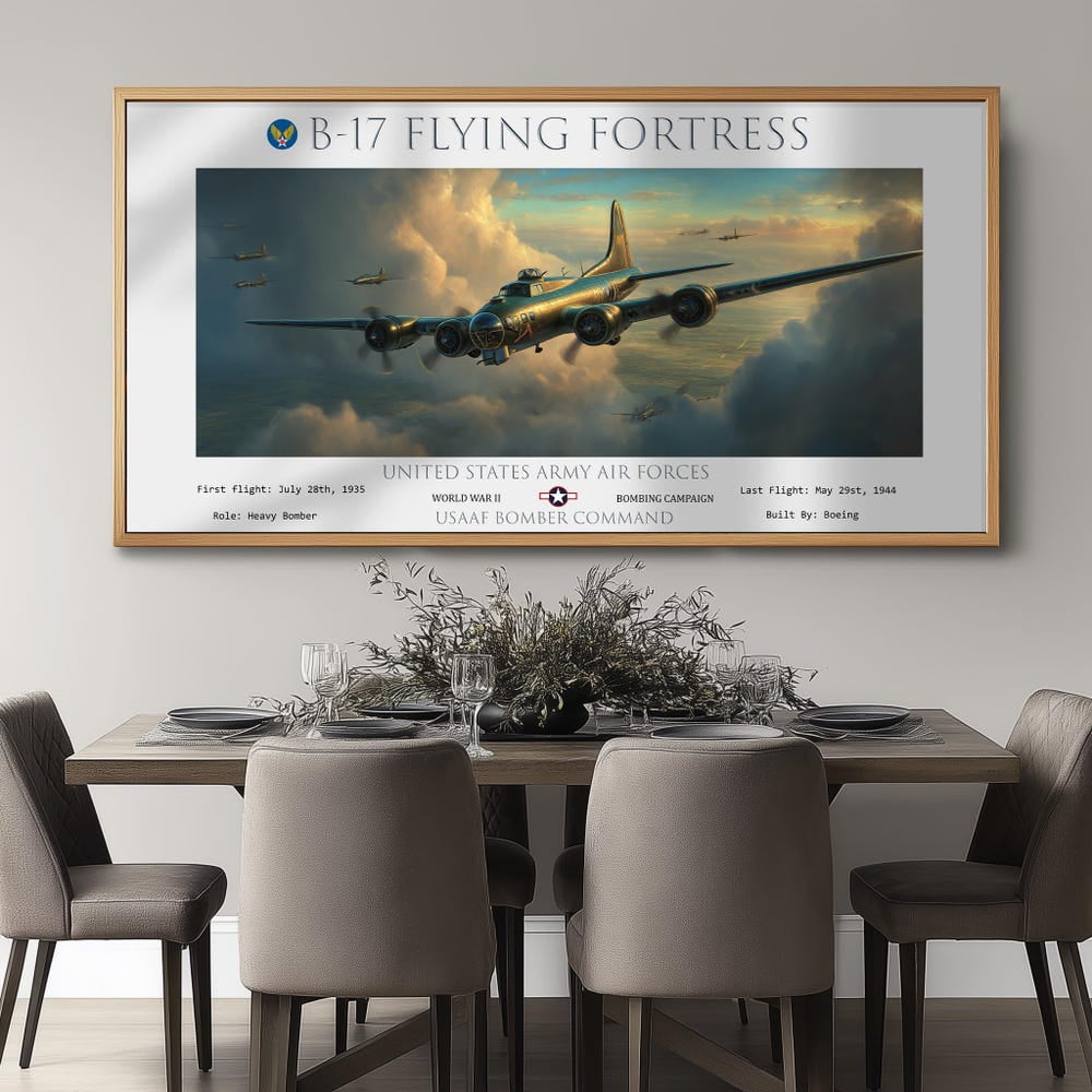 Dopaprint UNFRAMED PAPER POSTER B-17 Flying Fortress Print - Vintage ...