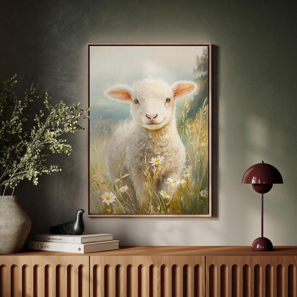 Dopaprint UNFRAMED PAPER POSTER Baby Lamb Poster Wall Art Cute Spring ...