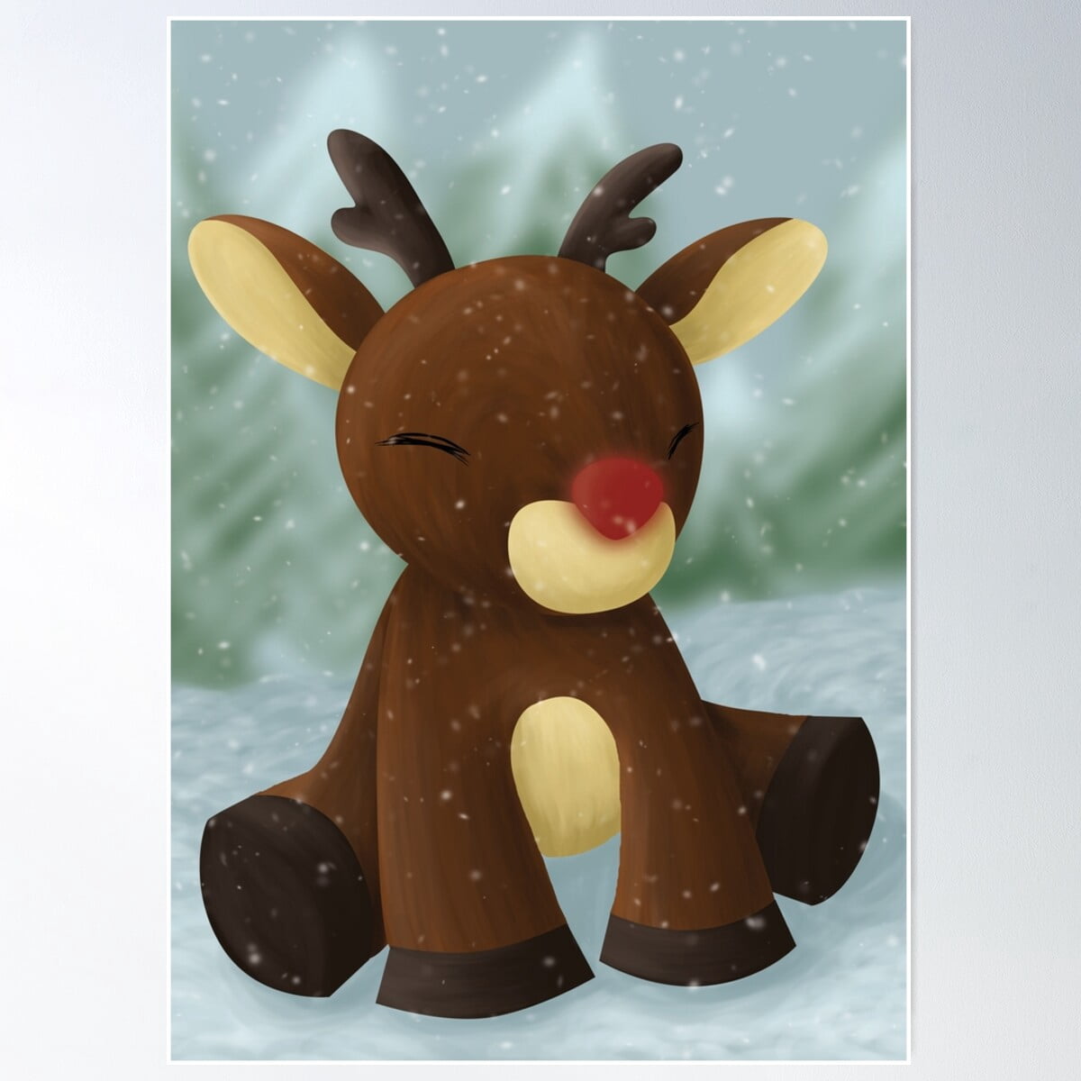 Dopaprint UNFRAMED PAPER POSTER Baby Rudolph Poster Wall Art, Modern ...