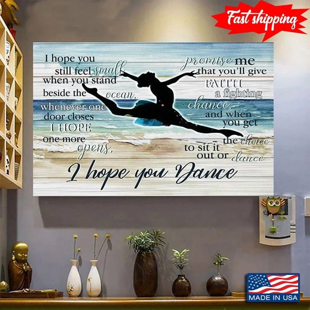 Dopaprint UNFRAMED PAPER POSTER Ballerina Dancing On Beach I Hope You ...
