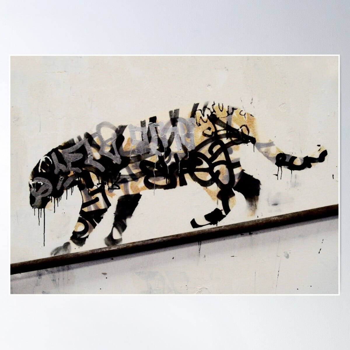 Dopaprint UNFRAMED PAPER POSTER Banksy Graffiti Art Leo.Pard Poster ...
