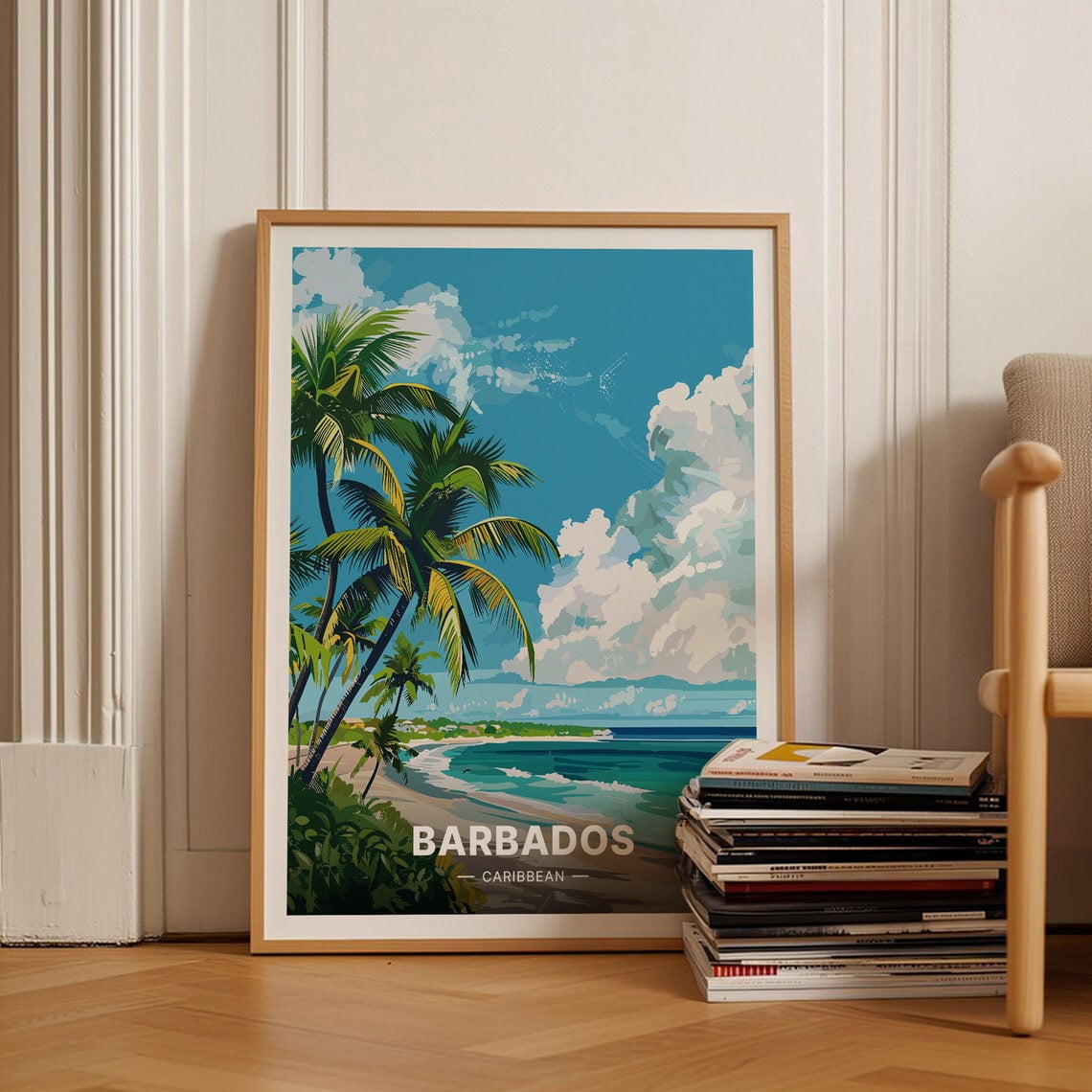 Dopaprint UNFRAMED PAPER POSTER Barbados Travel Poster, Caribbean Wall ...