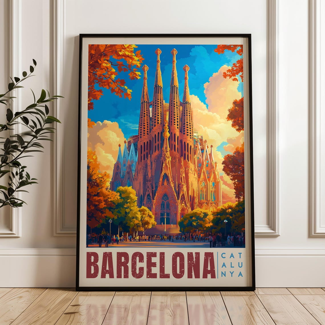 Dopaprint UNFRAMED PAPER POSTER Barcelona Poster - Spain Wall Art Print ...