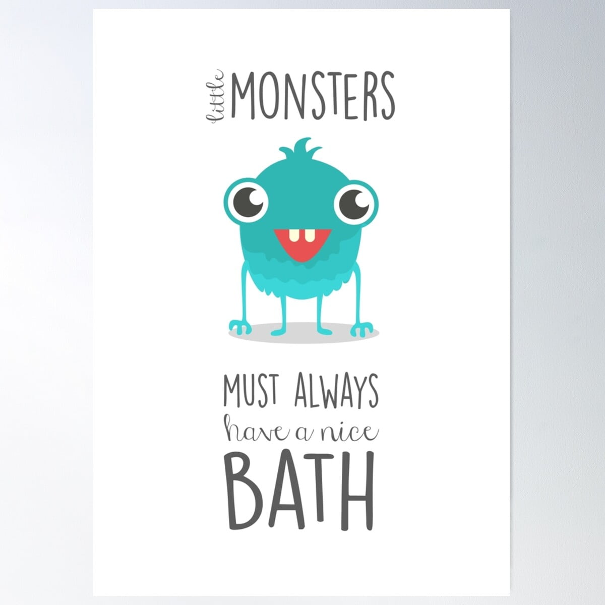 Dopaprint UNFRAMED PAPER POSTER Bathroom Art, Monsters, Children'S Art ...