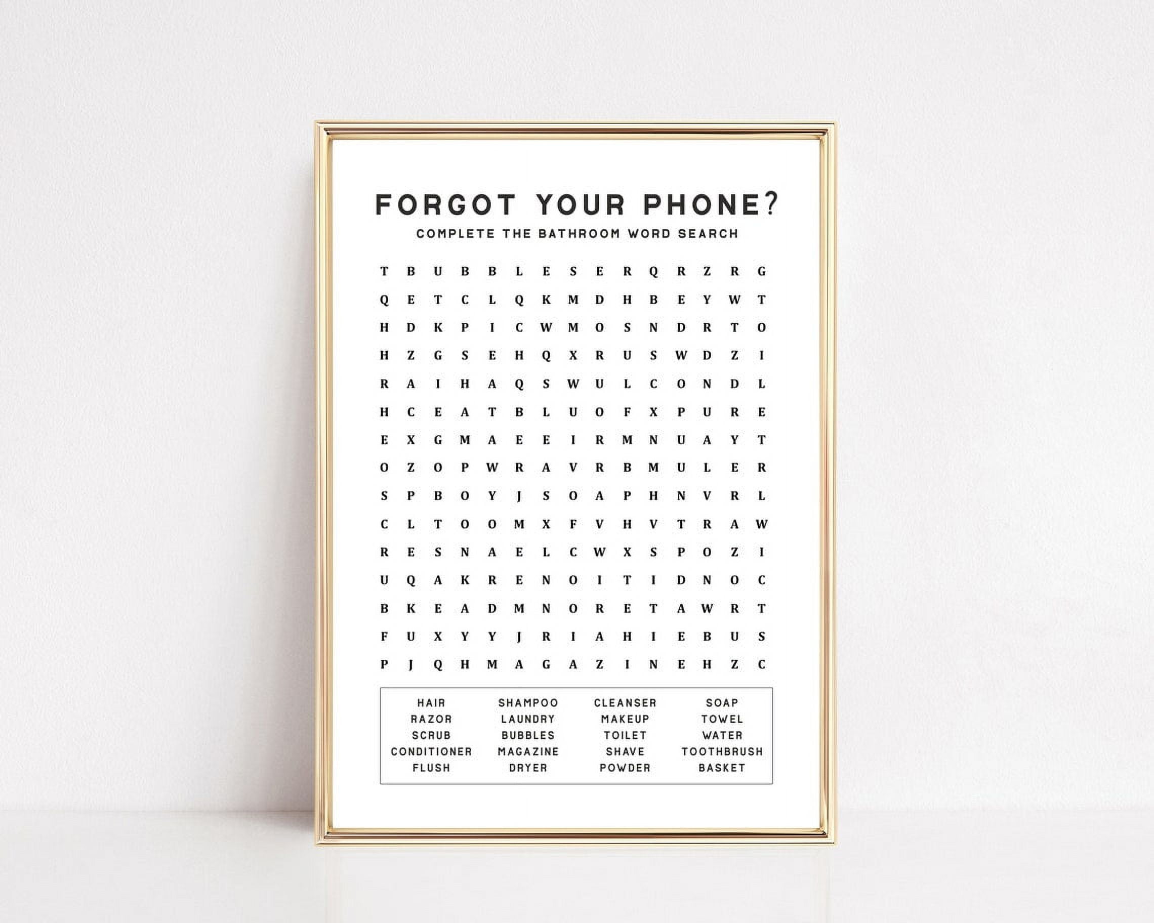 Dopaprint UNFRAMED PAPER POSTER Bathroom Prints Forgot Your Phone Print ...