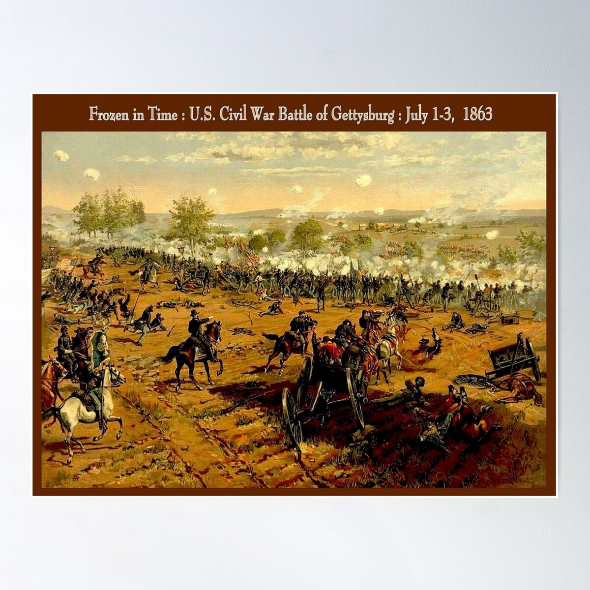 Dopaprint UNFRAMED PAPER POSTER Battle Of Gettysburg : Vintage U.S ...