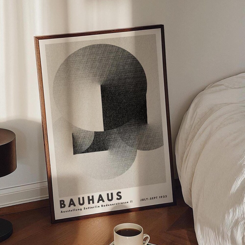 Dopaprint UNFRAMED PAPER POSTER Bauhaus Black And White Exhibition ...