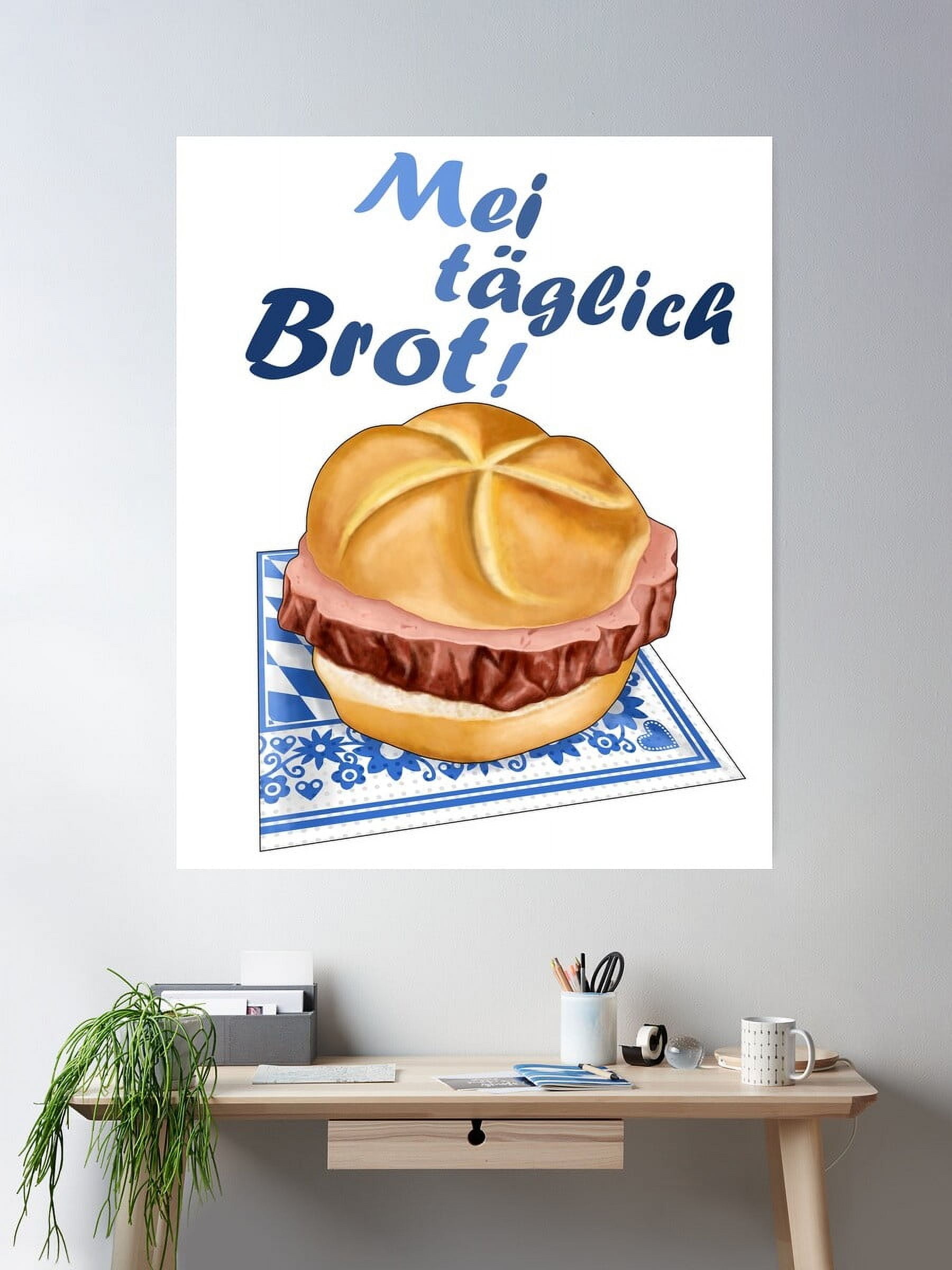 Dopaprint UNFRAMED PAPER POSTER Bavarian Meat Loaf - Text Poster Wall ...