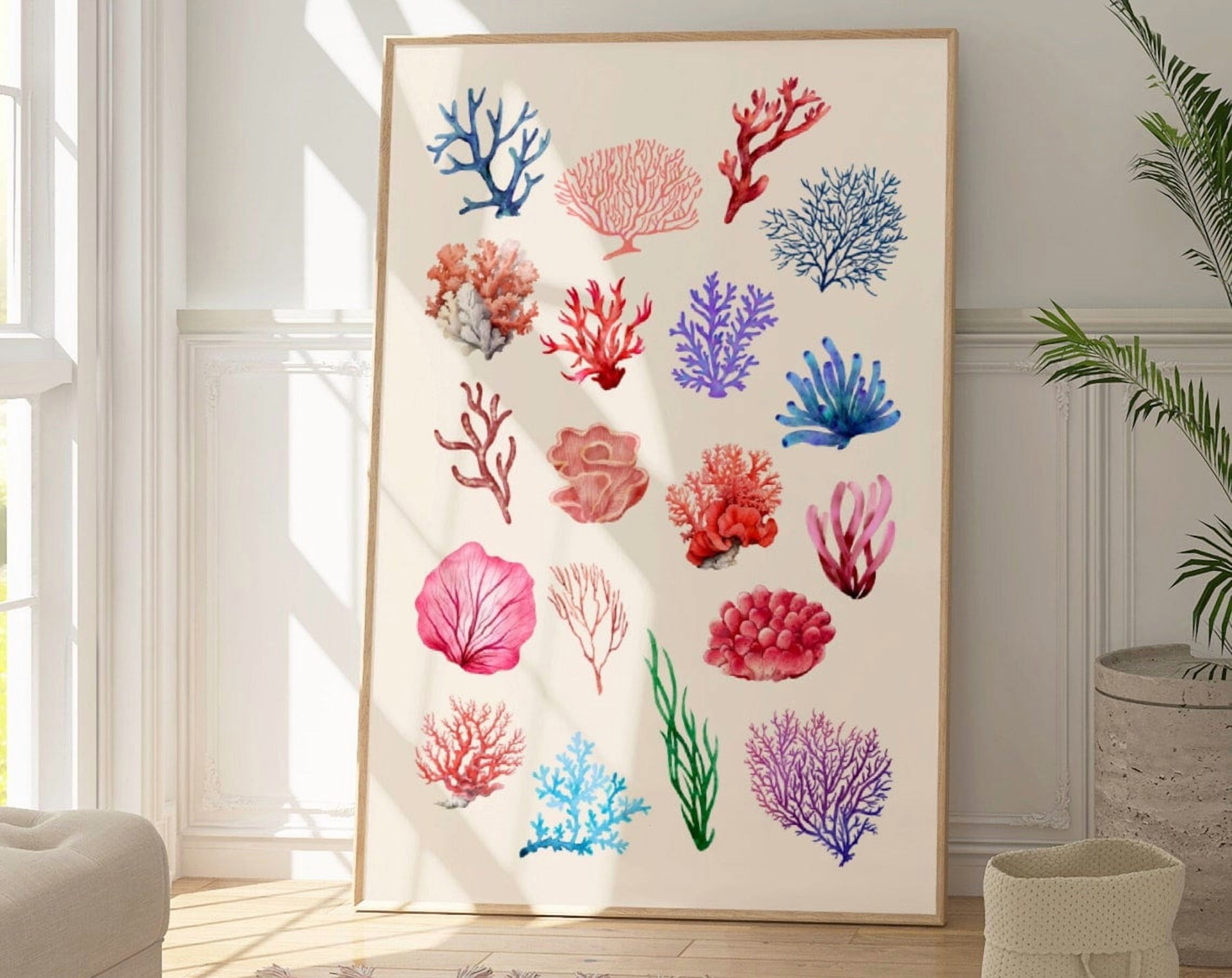 Dopaprint UNFRAMED PAPER POSTER Beachy Room Decor, Ocean Coral ...