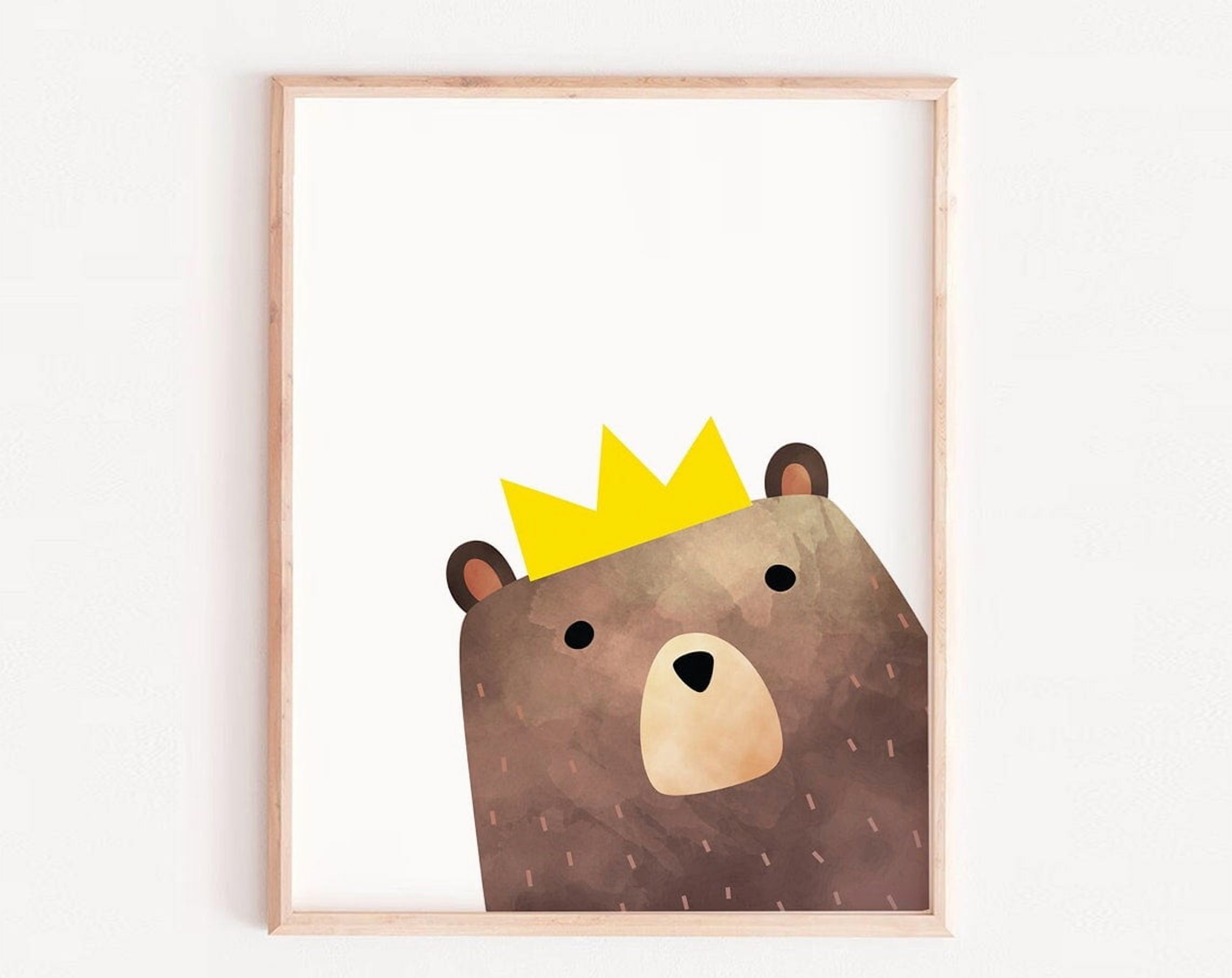 Dopaprint UNFRAMED PAPER POSTER Bear Kids Cute Bear Art, Nursery Wall ...