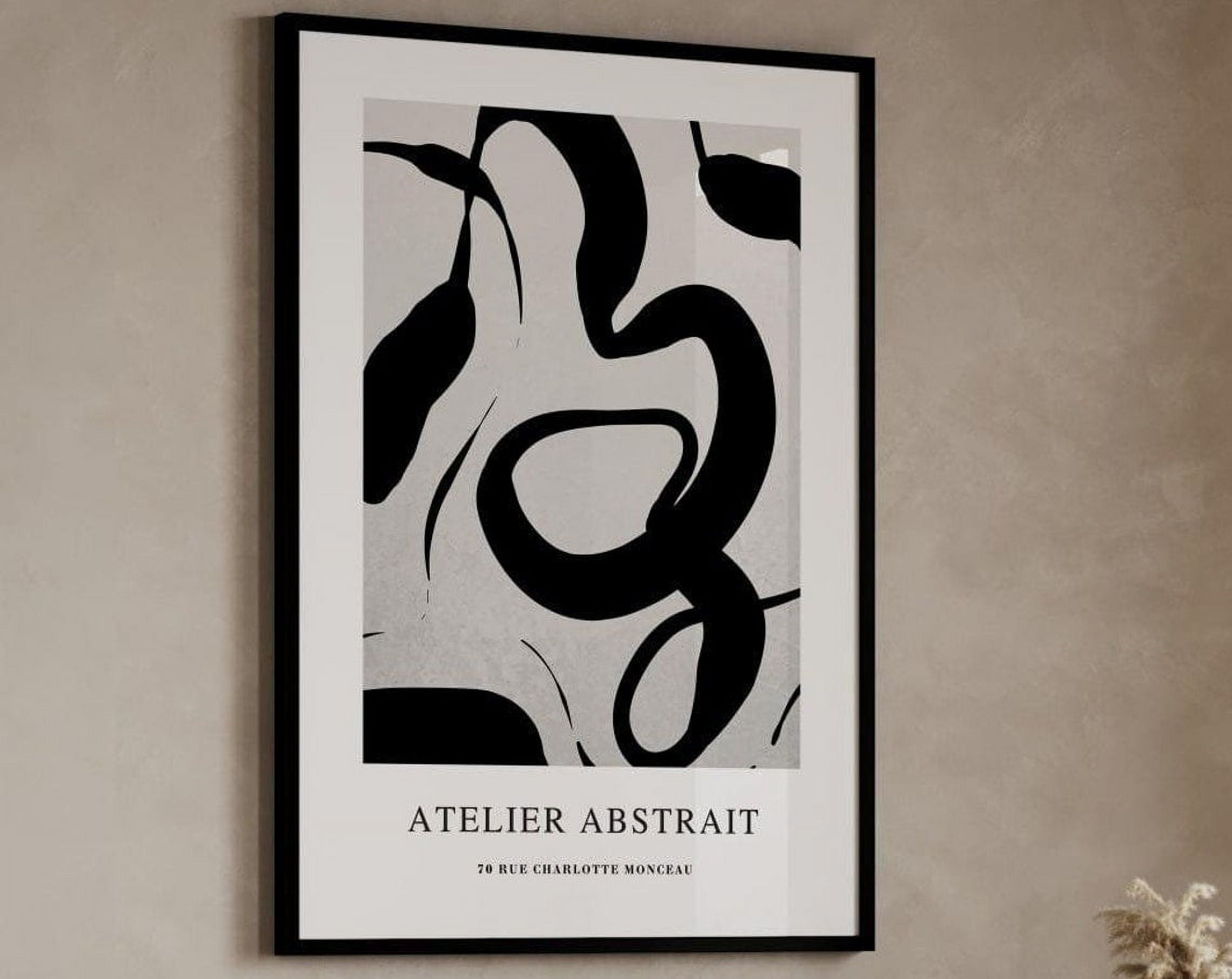 Dopaprint UNFRAMED PAPER POSTER Beige Black Abstract Poster, Gift ...