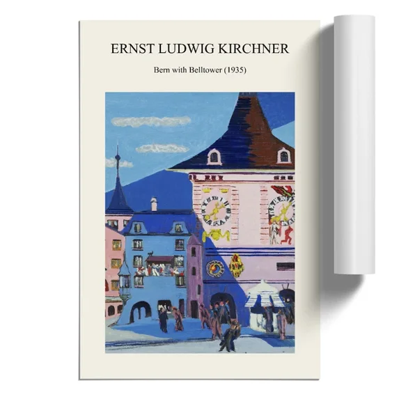 Dopaprint UNFRAMED PAPER POSTER Bern With Belltower By Ernst Ludwig ...