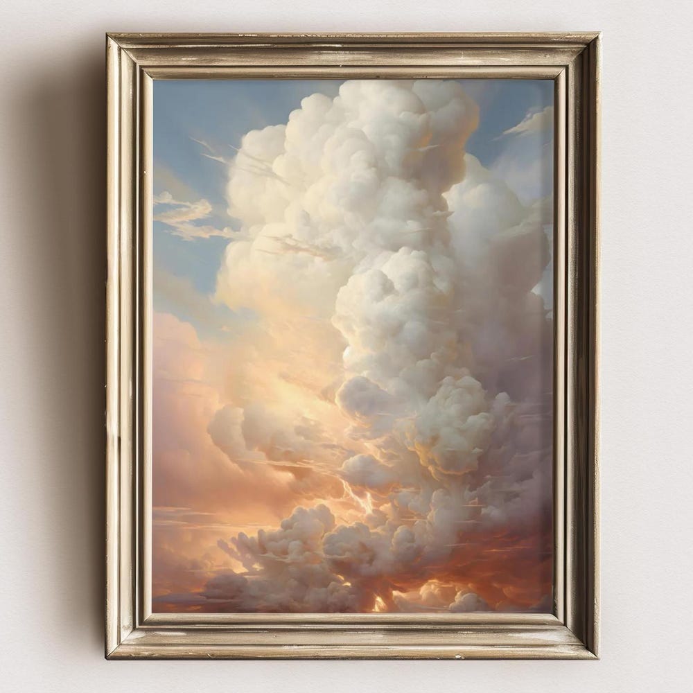 Dopaprint UNFRAMED PAPER POSTER Big Clouds Moody Print Wall Art ...