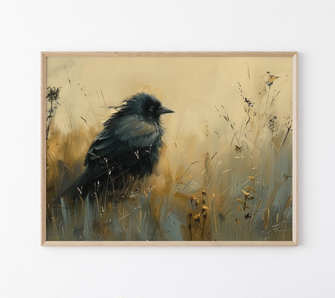 Dopaprint UNFRAMED PAPER POSTER Bird Nested Print, Bird Wall Art, Dark ...