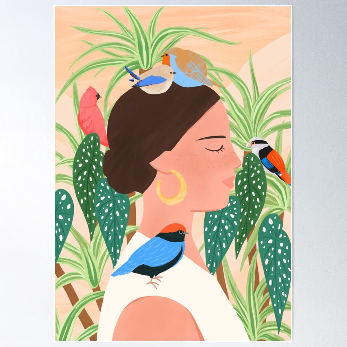 Dopaprint UNFRAMED PAPER POSTER Bird Whisper Poster Wall Art, Modern ...