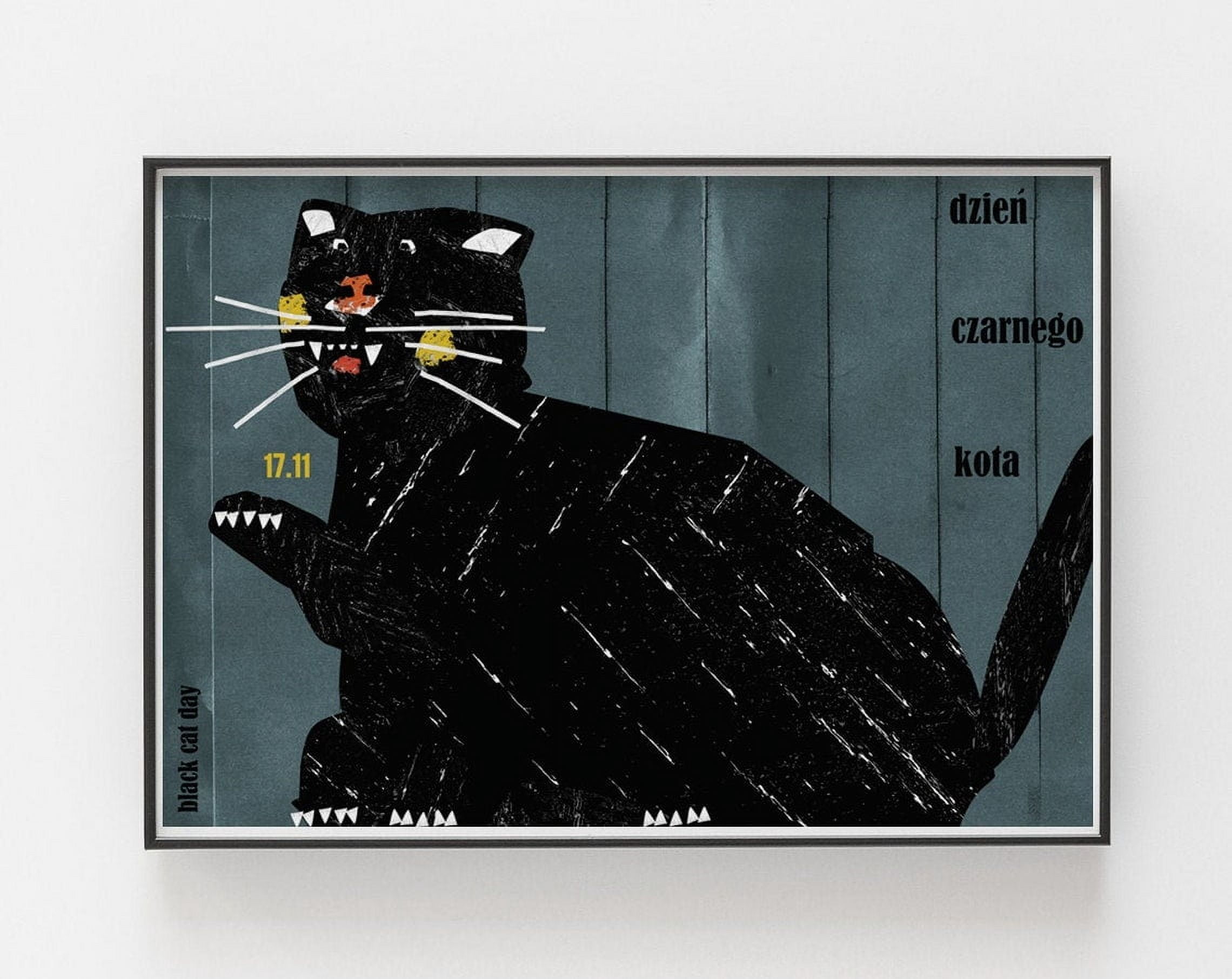Dopaprint UNFRAMED PAPER POSTER Black Cat Day, Original Polish Poster ...