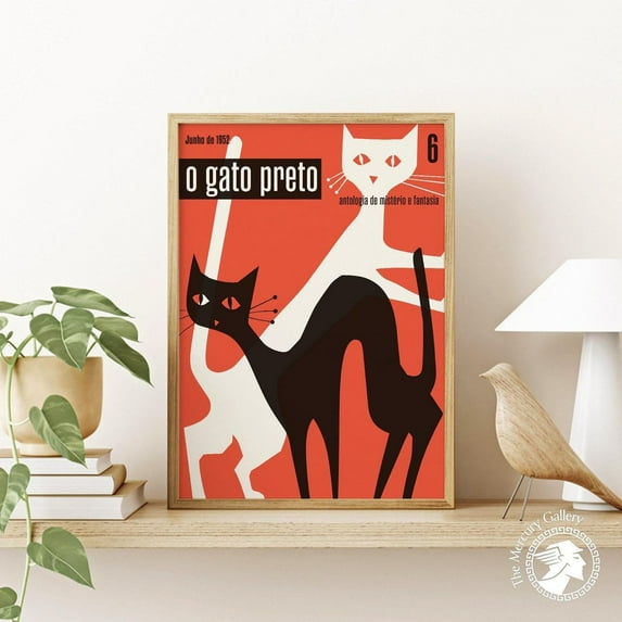 Dopaprint UNFRAMED PAPER POSTER Black Cat Poster: 1952 Magazine Cover ...