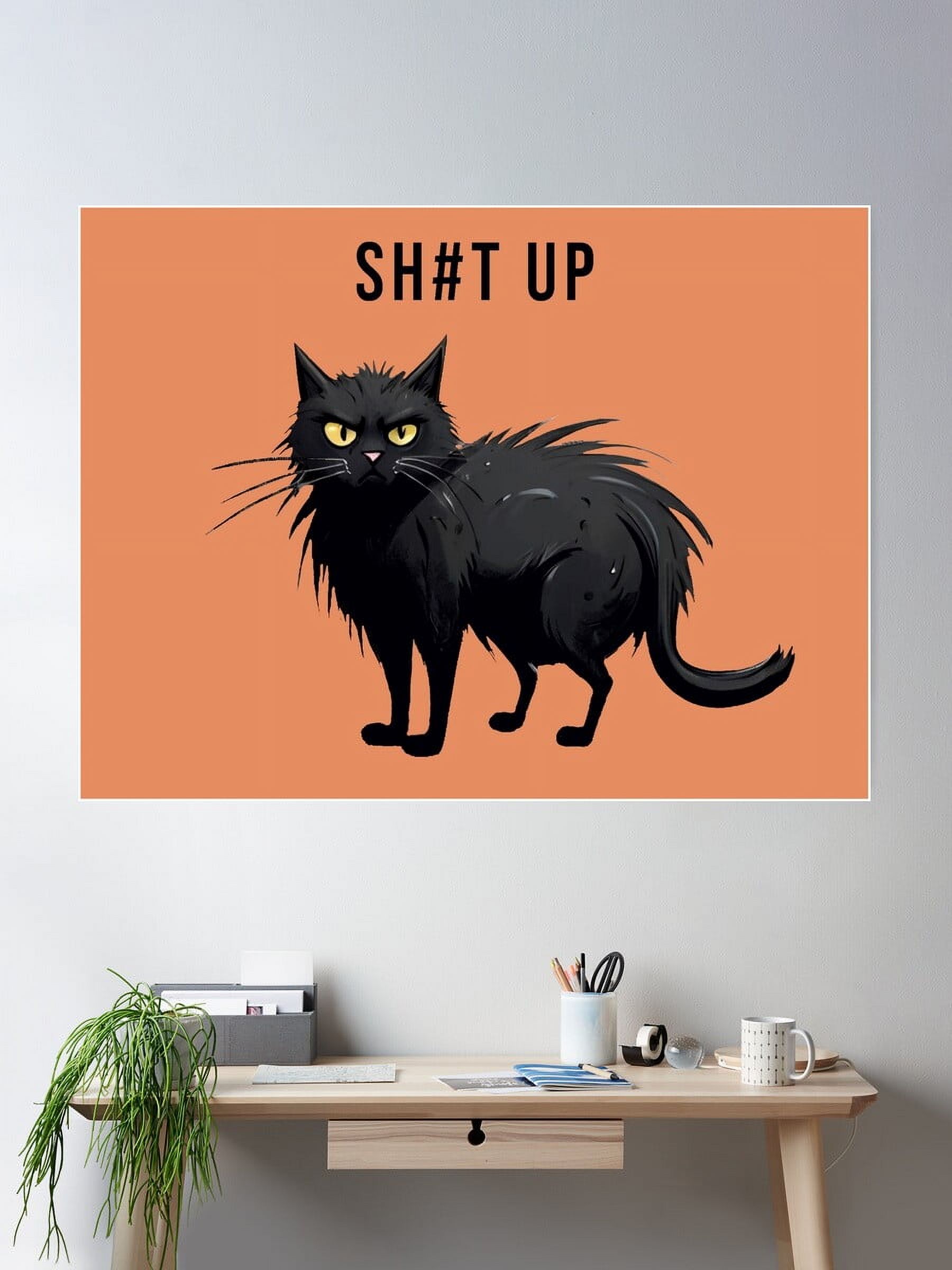 Dopaprint UNFRAMED PAPER POSTER Black Cat Poster Wall Art, Modern Wall ...