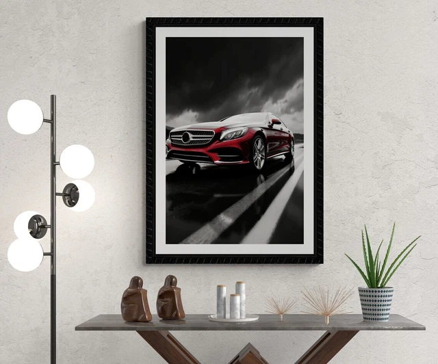 Dopaprint UNFRAMED PAPER POSTER Black White Style Car Fashion Poster ...